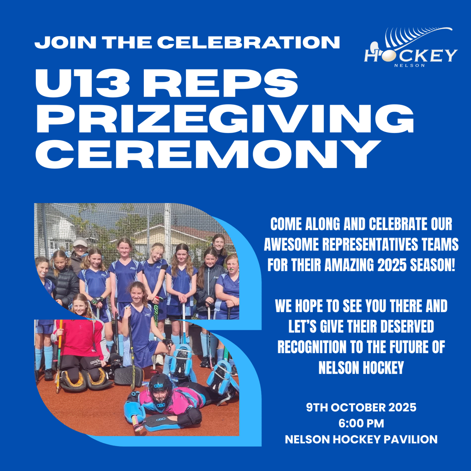 🎉 U13 Reps Prizegiving- 📅 Date: Thursday, 9th October 2025 🕕 Time: 6:00 ...